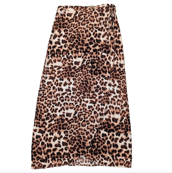 Guess | Skirts | Nwt Guess Leopard Animal Print Wrap Neala Maxi Skirt ...